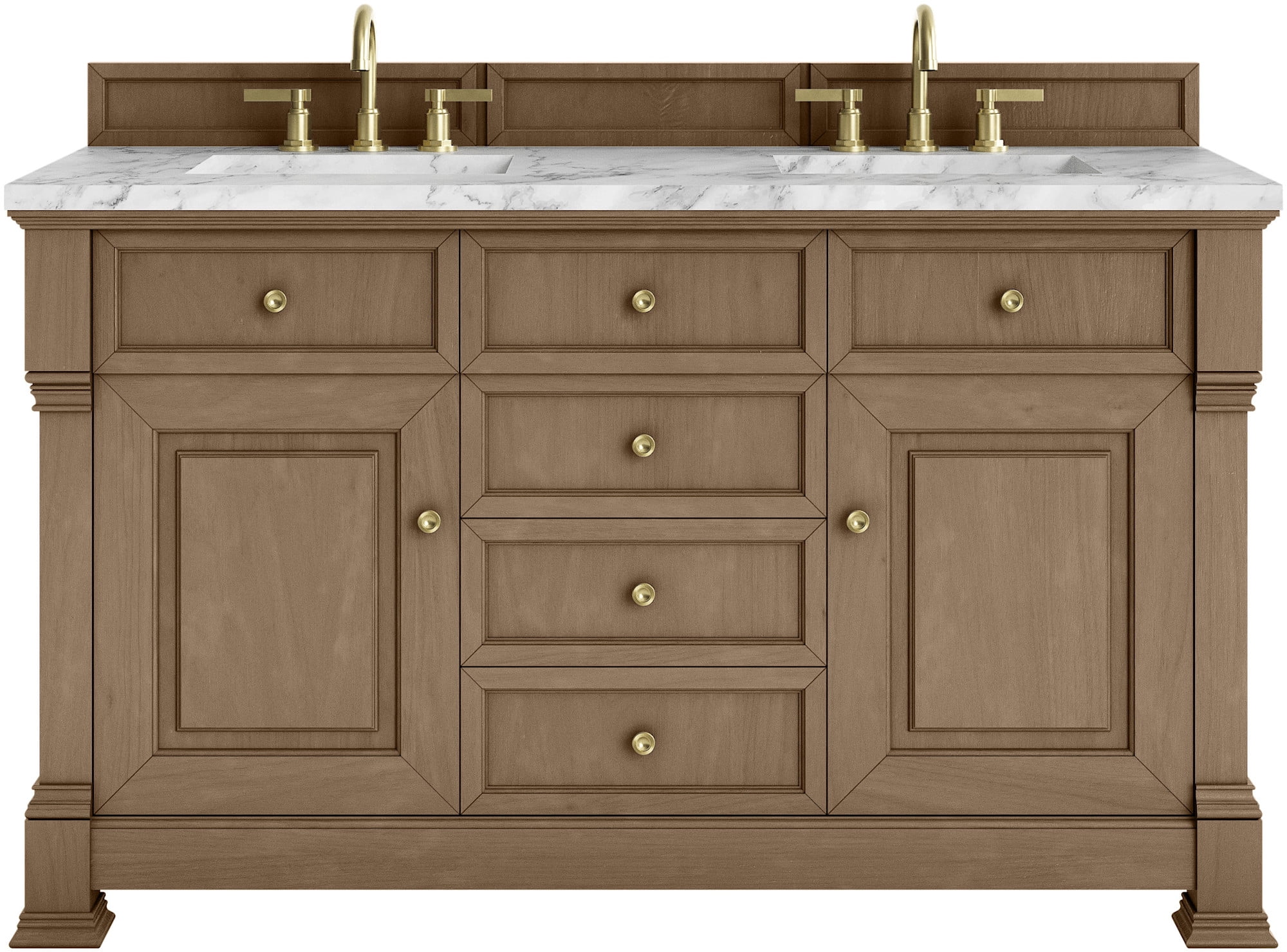 James Martin Vanities 547-V60d-3Car Brookfield 60" Free Standing Double ...