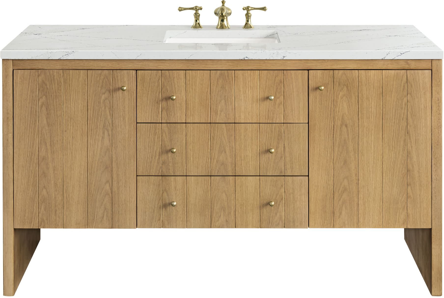 James Martin Vanities 389-V59d-A Mercer Island 59" Wall Mounted Double ...