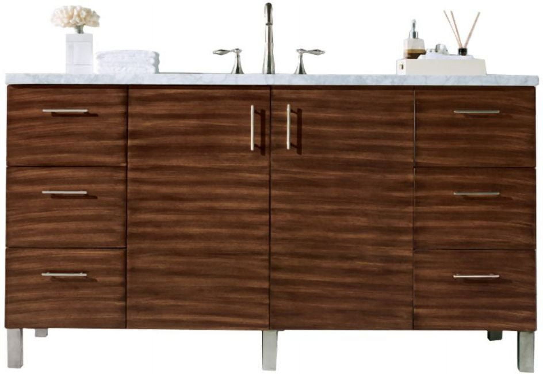 James Martin Vanities Metropolitan 60" American Walnut Single Vanity w ...
