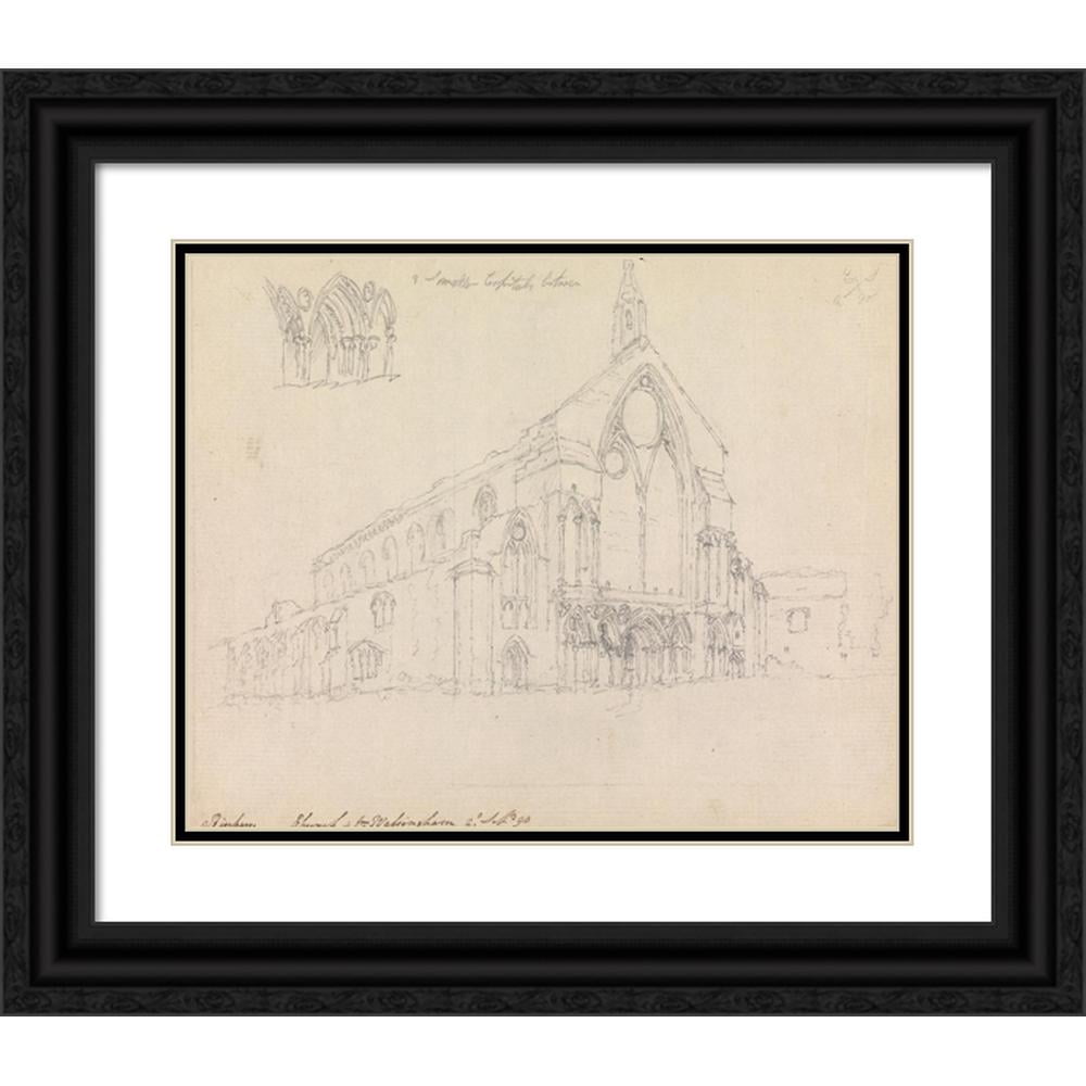 James Moore 18x15 Black Ornate Wood Framed Double Matted Museum Art ...