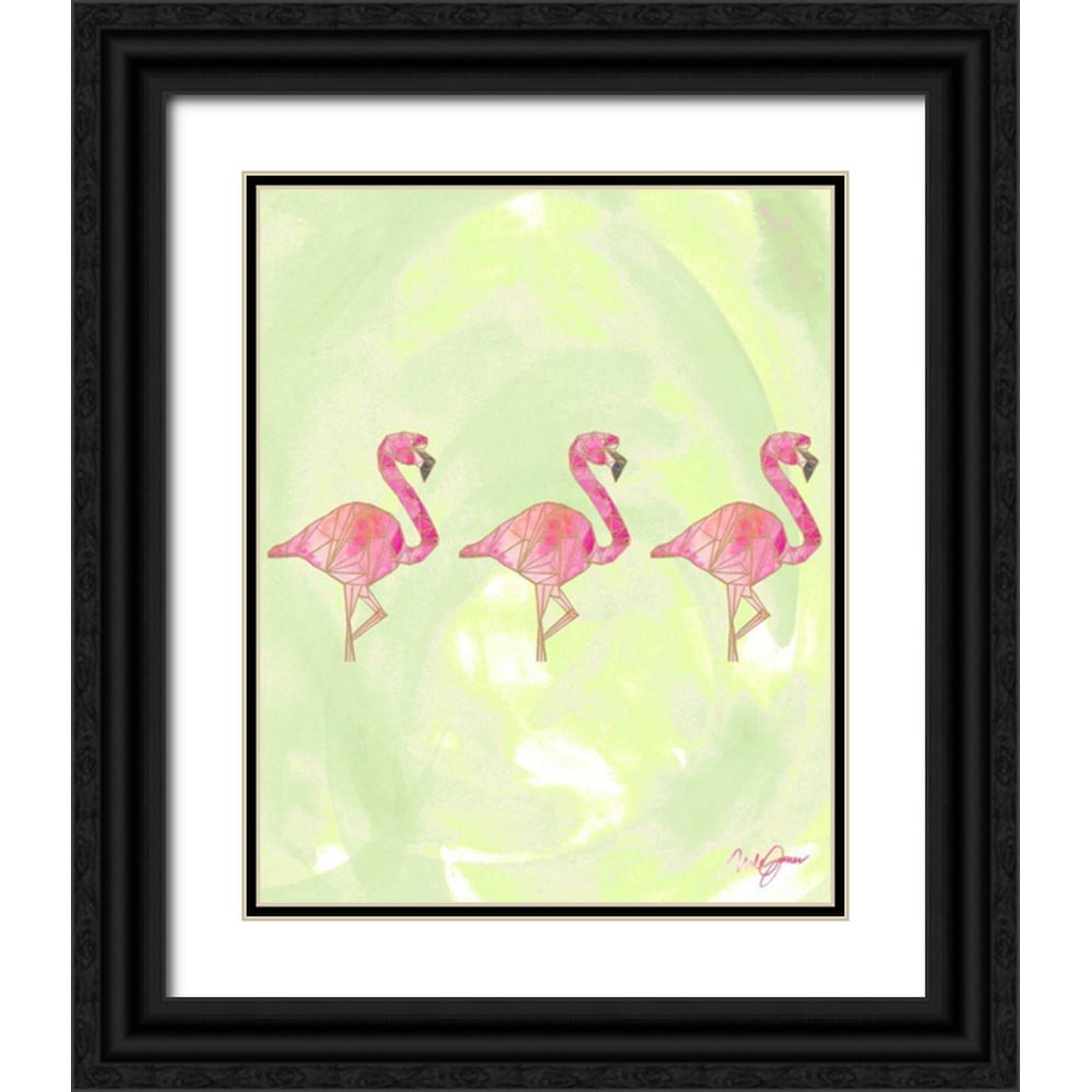 James, Nola 15x18 Black Ornate Wood Framed with Double Matting Museum ...