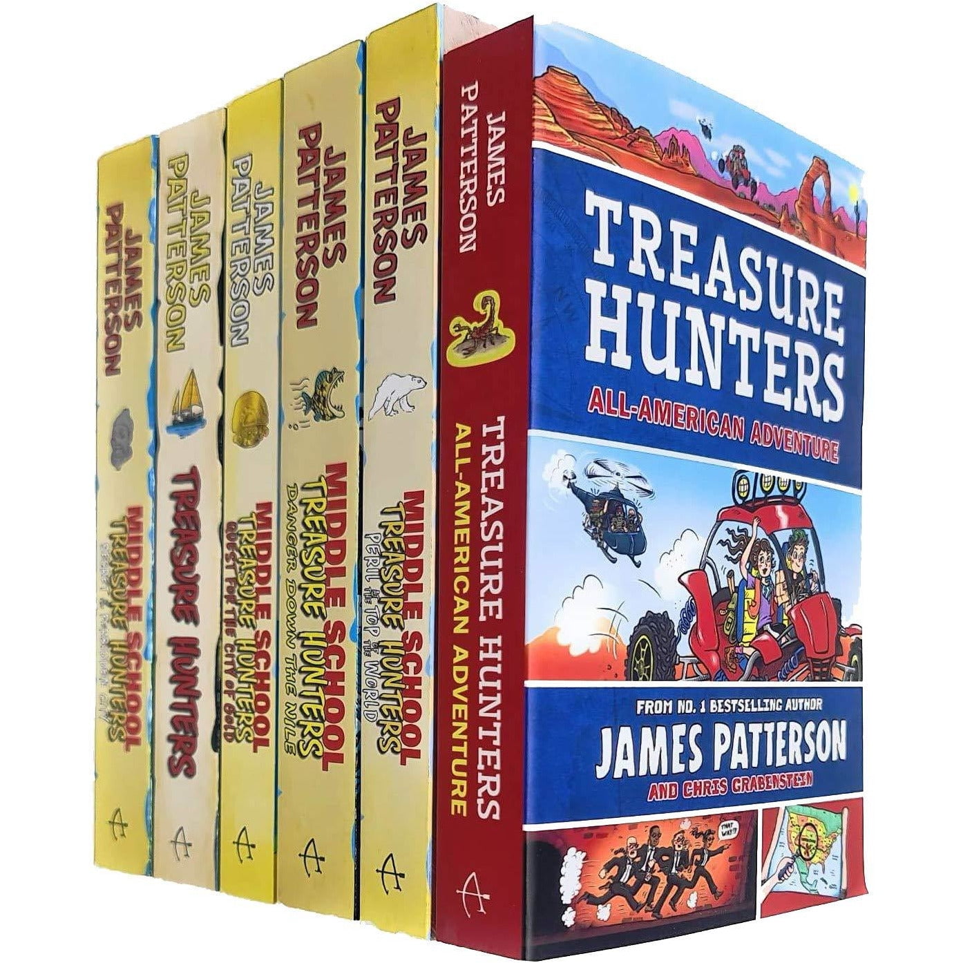 James Patterson Treasure Hunters Middle School Series 1-6 Books ...