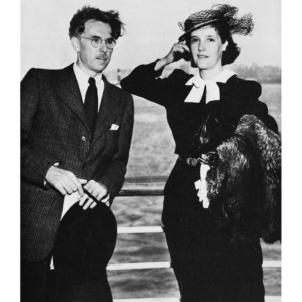 James Thurber. American Artist And Writer. Photographed With His Wife ...