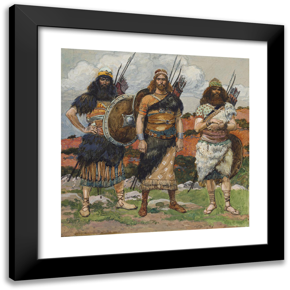 James Tissot 15x15 Black Modern Framed Museum Art Print Titled - Three ...