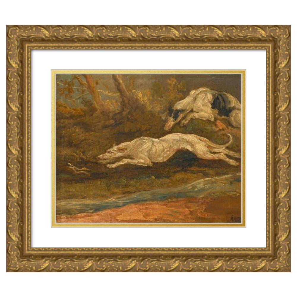James Ward 14x12 Gold Ornate Wood Frame and Double Matted Museum Art ...