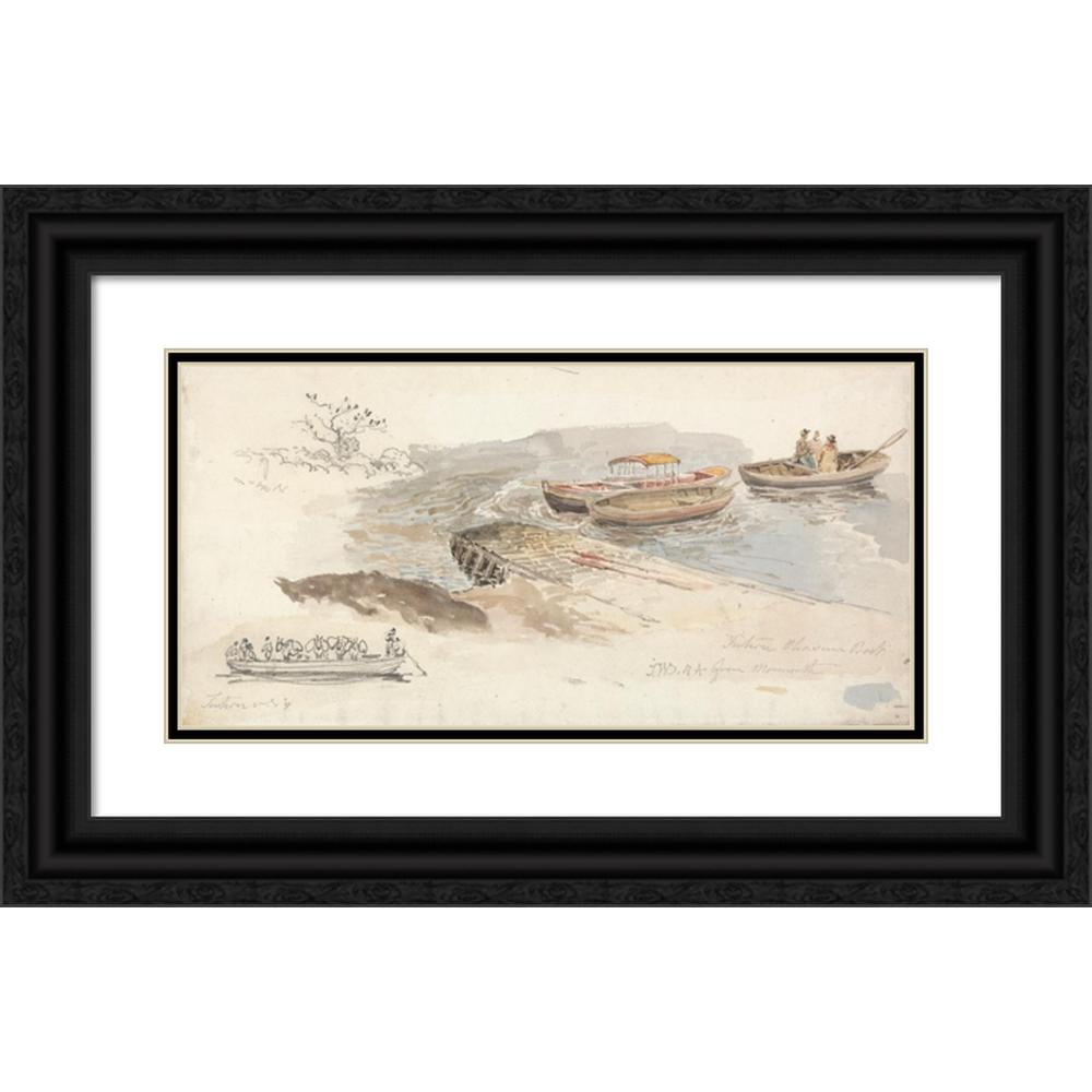 James Ward 18x11 Black Ornate Wood Framed Double Matted Museum Art ...