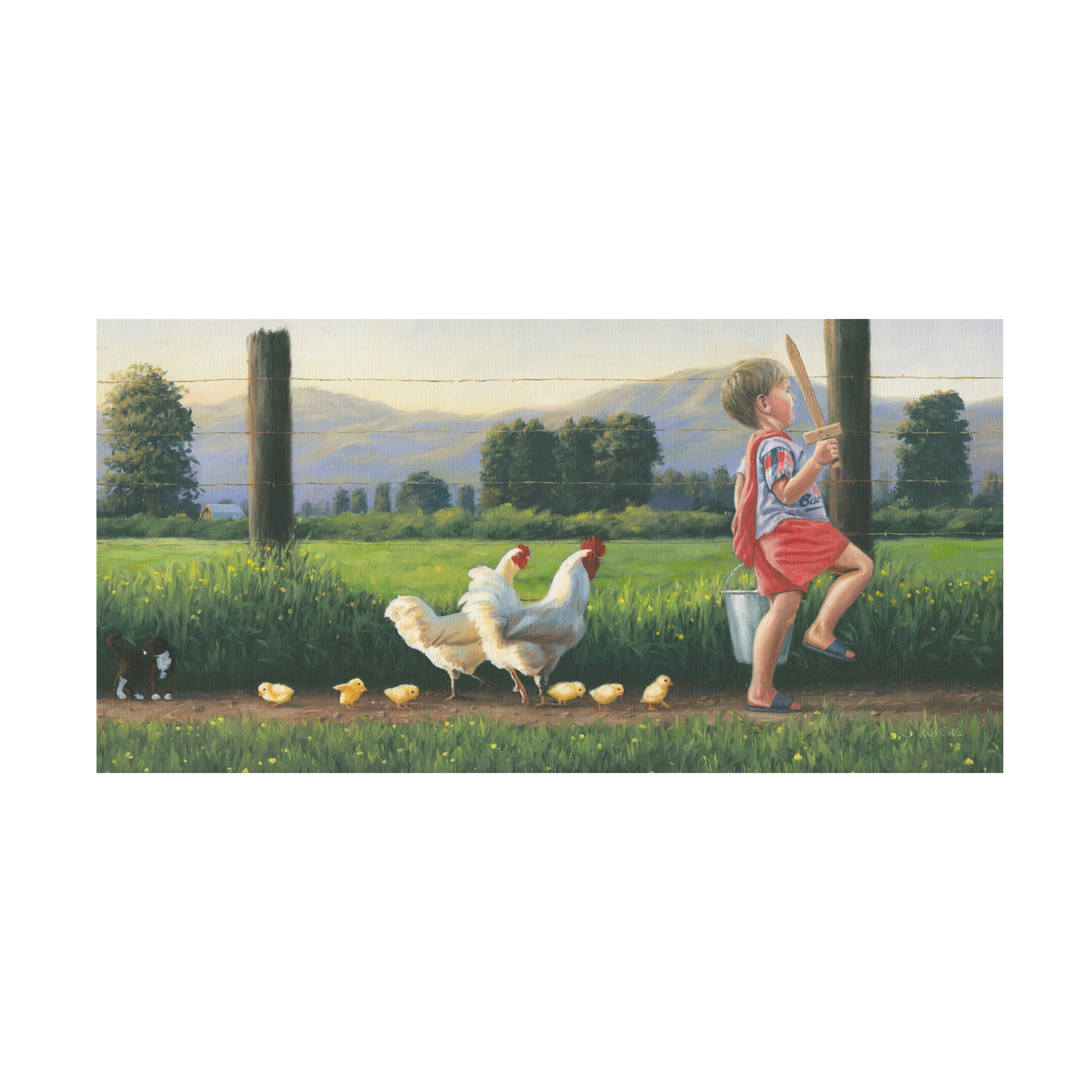 James Wiens Fearless Leader Canvas Art - Animal Painting - 24x32 ...