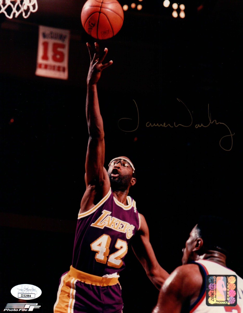 James Worthy Signed Autographed 8X10 Photo Lakers In Air JSA II52984 ...