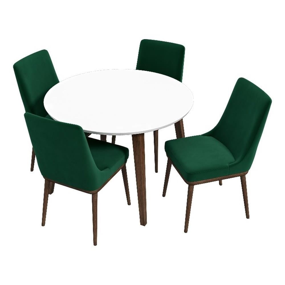 Jameson Modern Solid Wood Walnut Dining Room & Kitchen Table and Chair ...