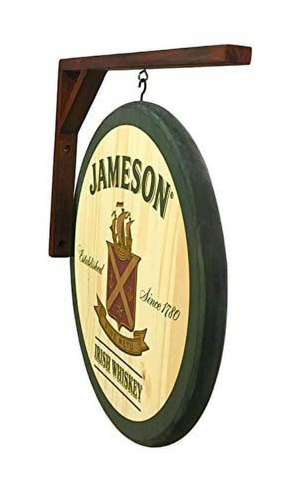 Jameson Whiskey - 2 Sided Pub Sign - Includes Wall Hanging Bracket ...