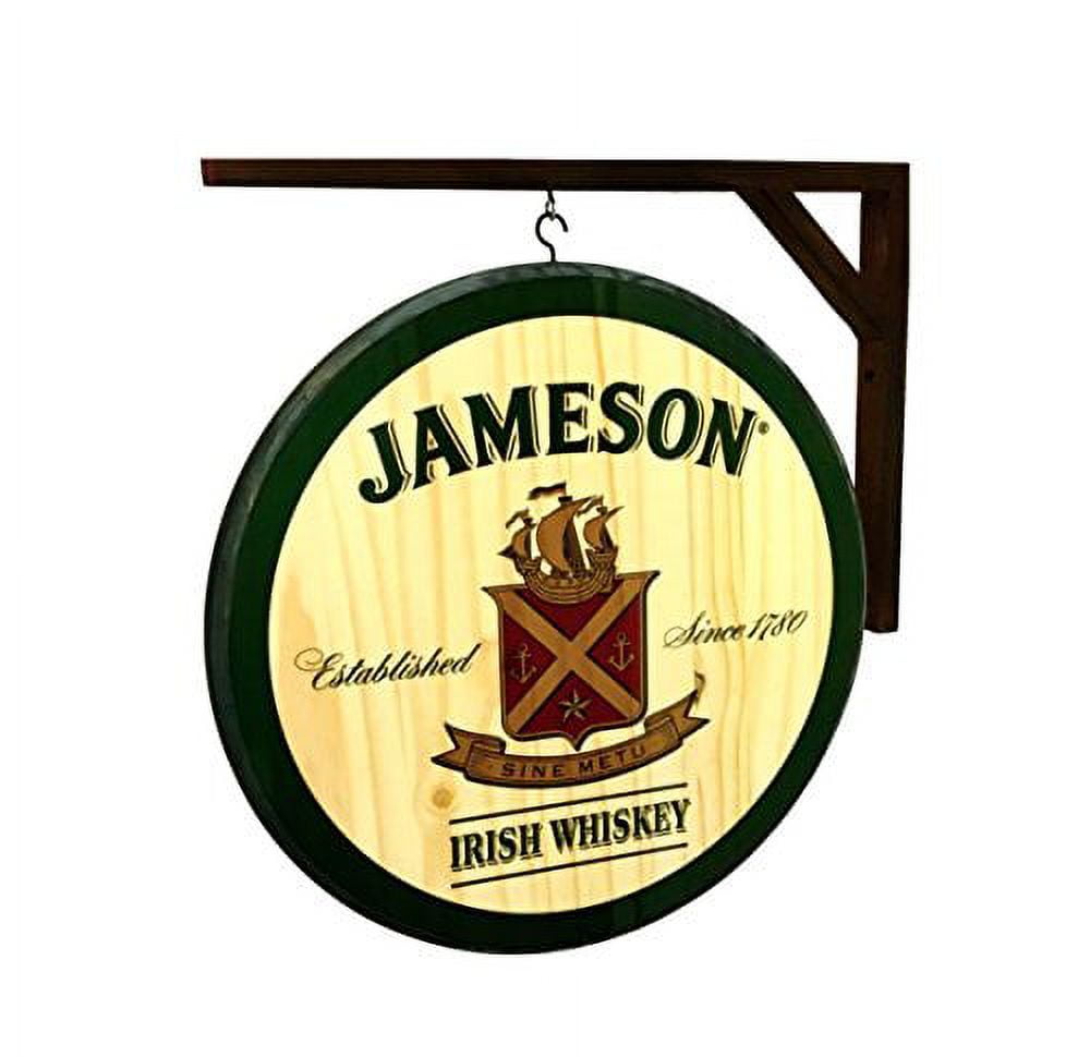 Jameson Whiskey - 2 Sided Pub Sign - Includes Wall Hanging Bracket ...