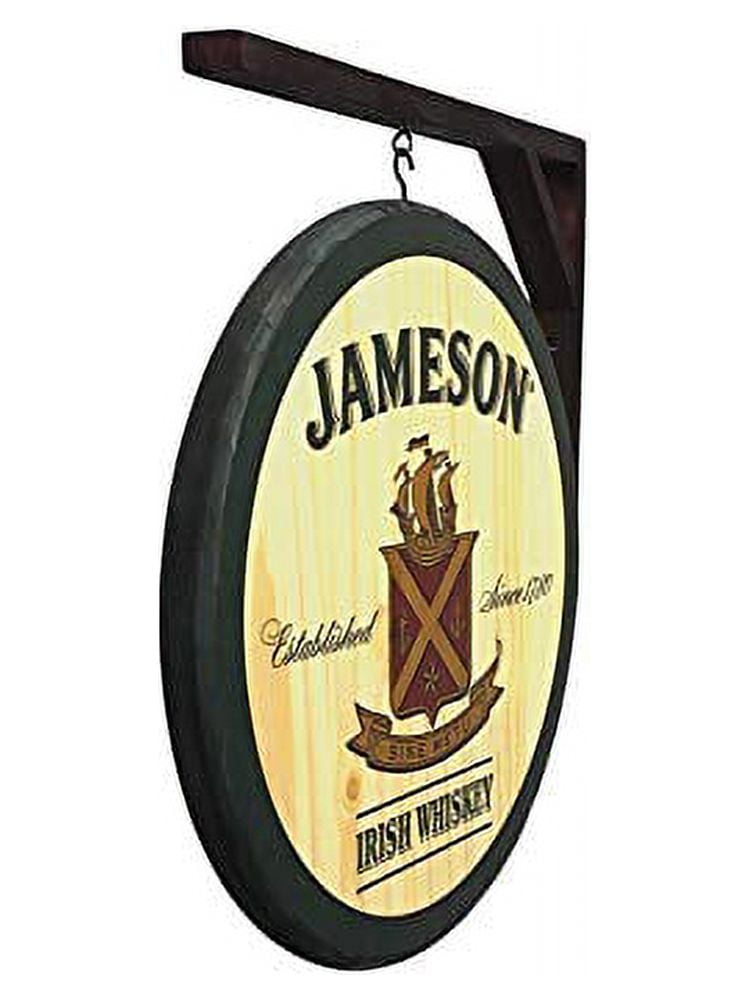 Jameson Whiskey - 2 Sided Pub Sign - Includes Wall Hanging Bracket ...