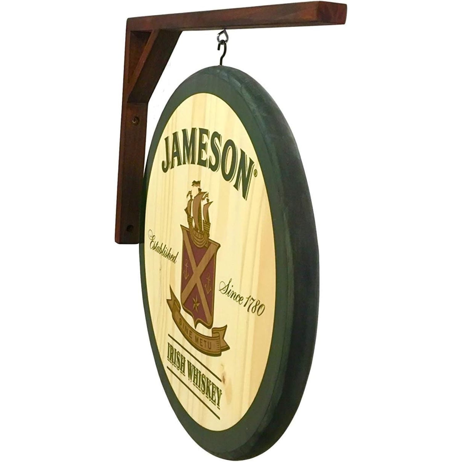 Jameson Whiskey - 2 Sided Pub Sign - Includes Wall Hanging Bracket ...