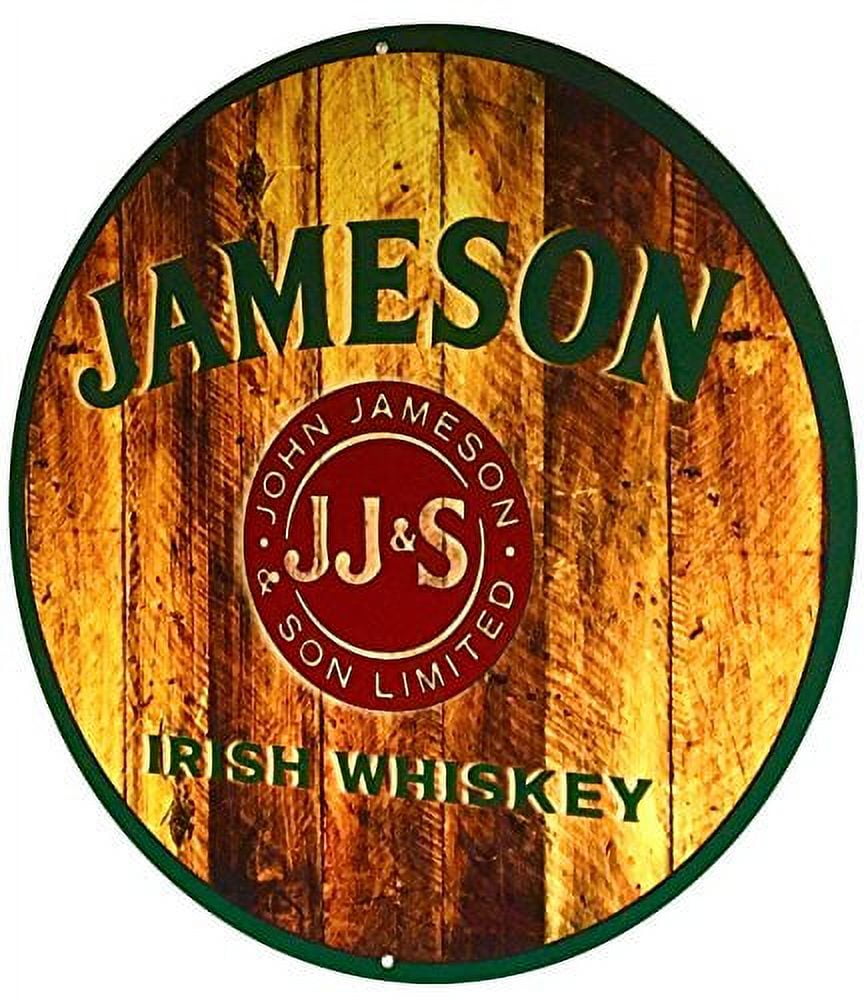 Jameson Whiskey Barrel Top Round Metal Sign - 24 inch Diameter ...