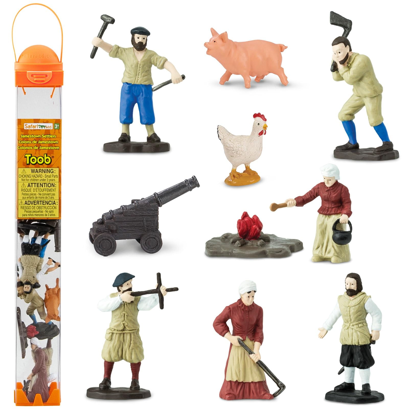 Jamestown Settlers Toob - 10 Figurines: Sailor, Gardener, Blacksmith ...