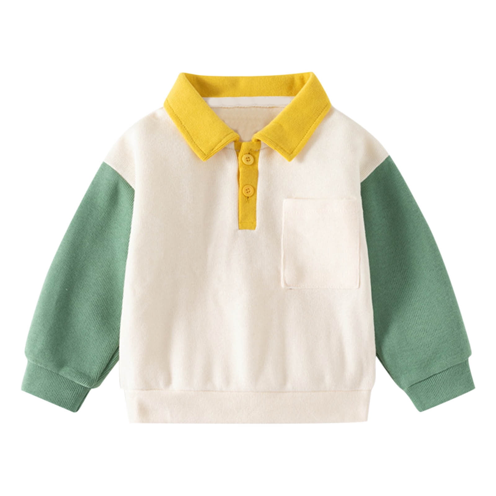 Jamicy Boys Long Sleeve Tops Toddler'S Color Block Printed Pullover ...