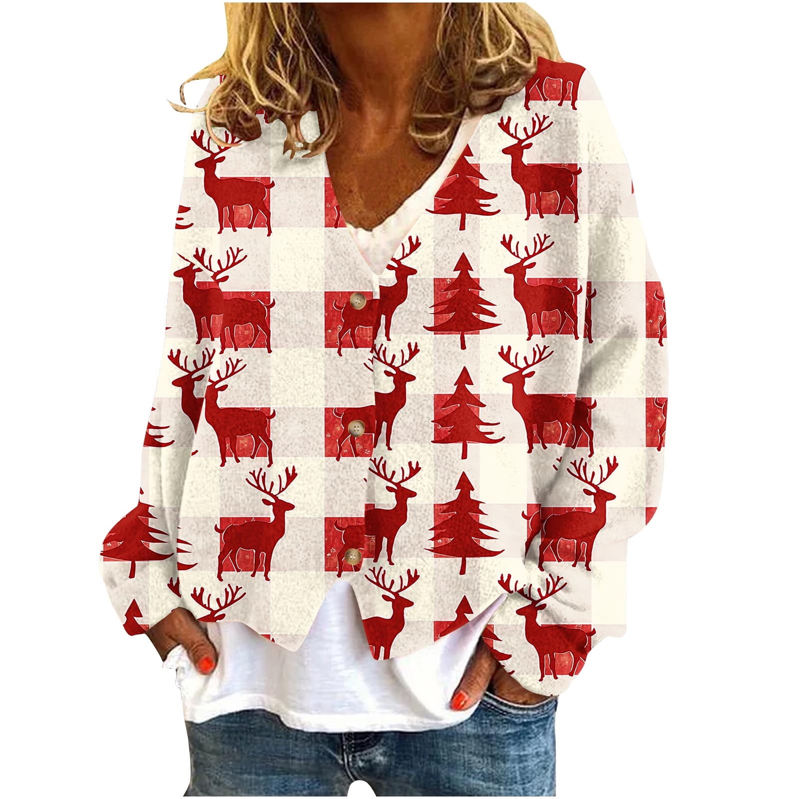 Jamicy Cardigans for Women Trendy Clearance Christmas Cardigan for ...