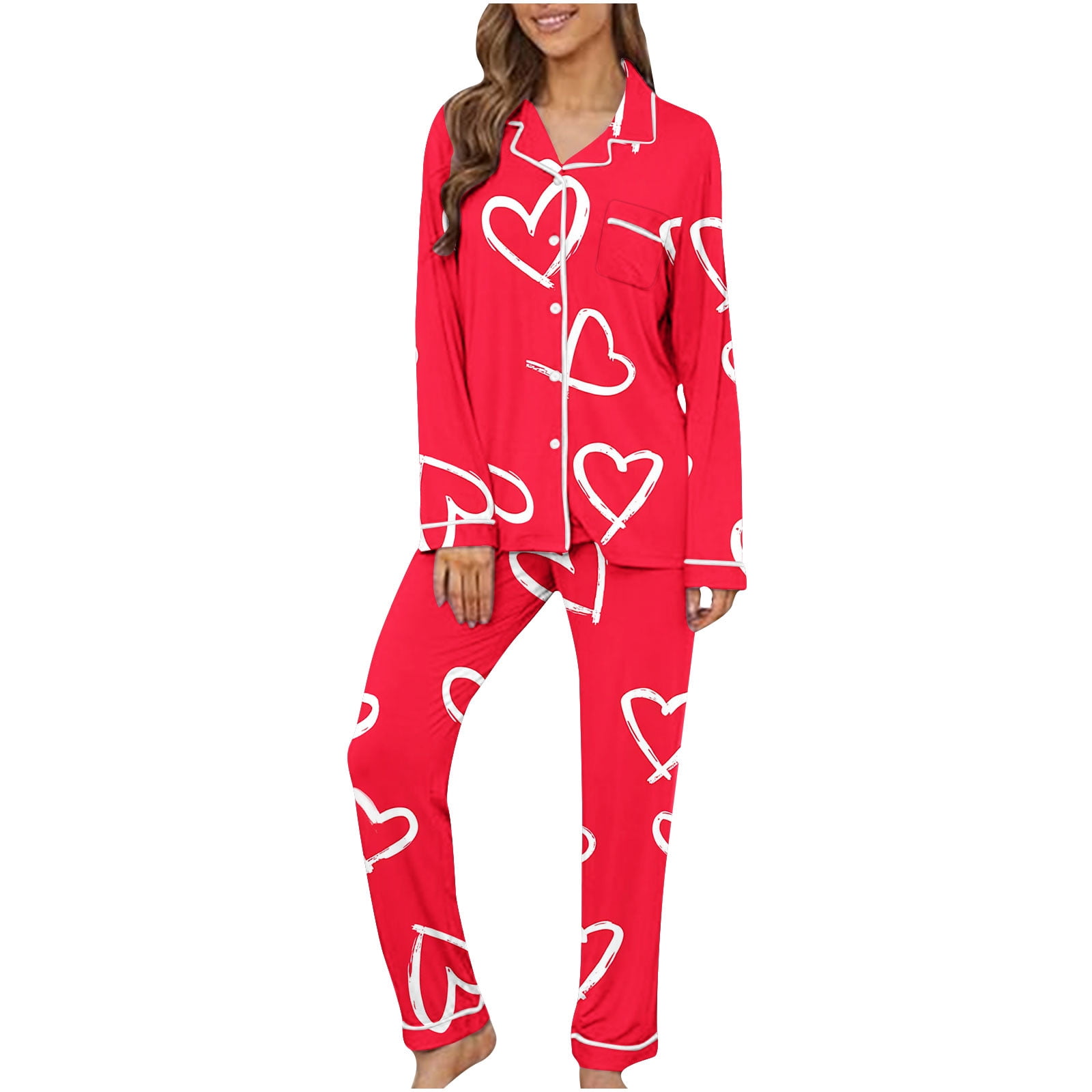 Jamicy Comfy Pajamas for Women Set Summer Home Wear Two Piece Pajama ...