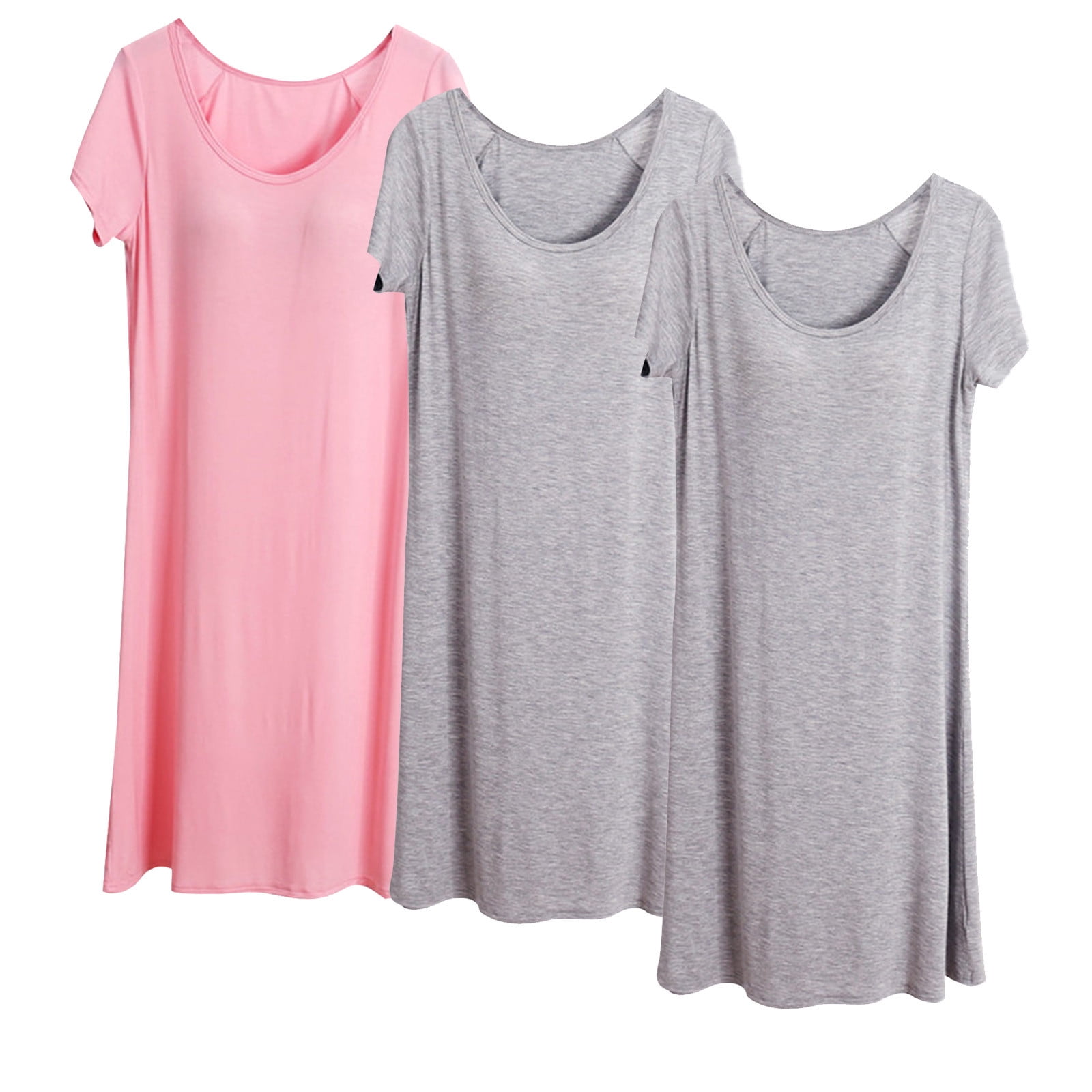 Jamicy Cute Nightgowns for Women Clearance Women's Nightgown 3 Pack ...