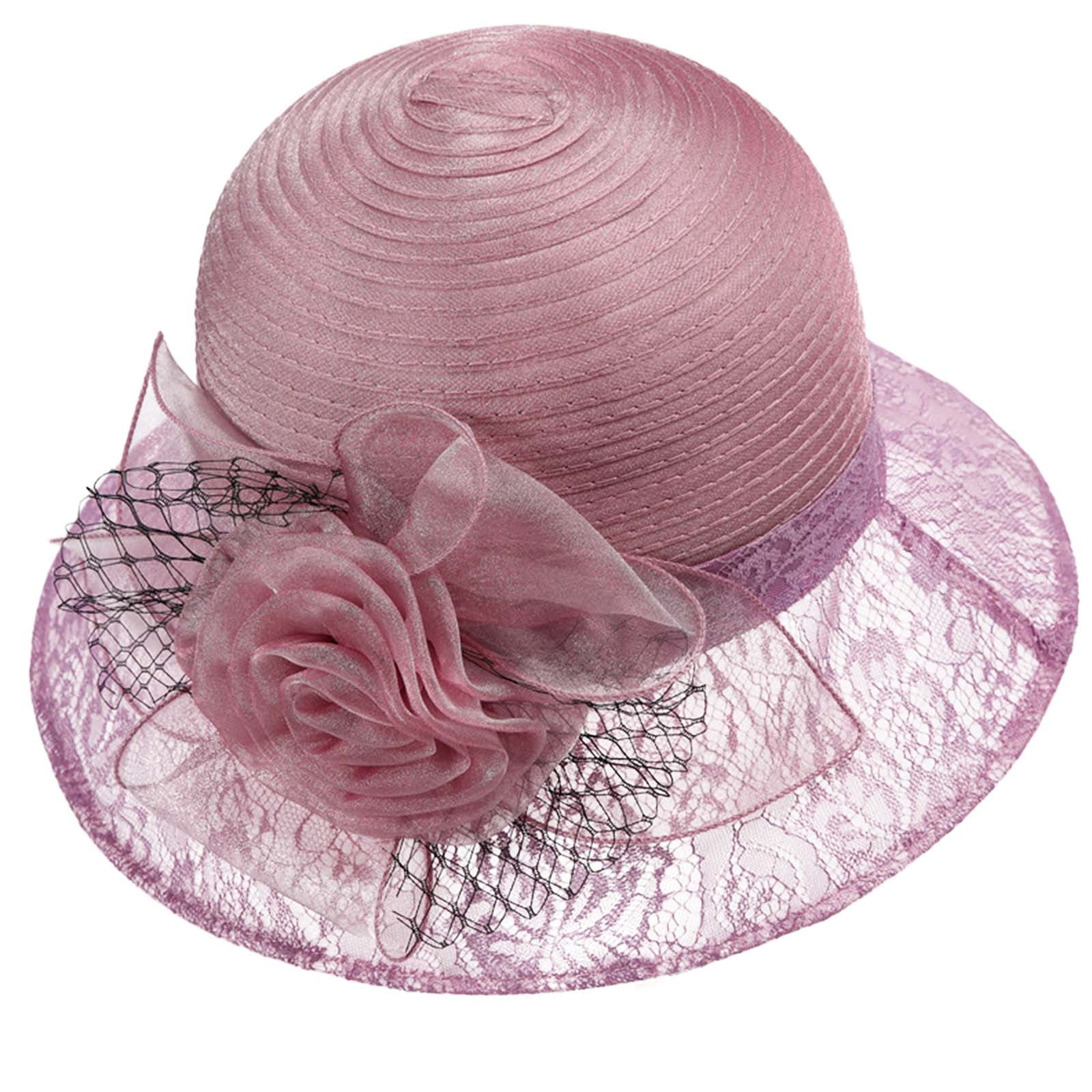 Jamicy Hats for Women Christmas Present Hats for Women Church Derby ...