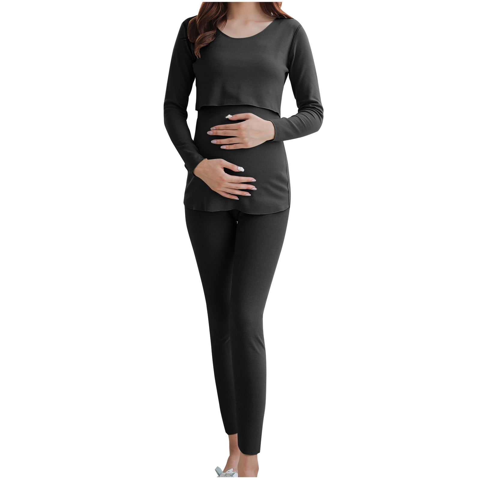 Jamicy Loungewear for Women Maternity Cotton with Chest Pad Adjustable ...