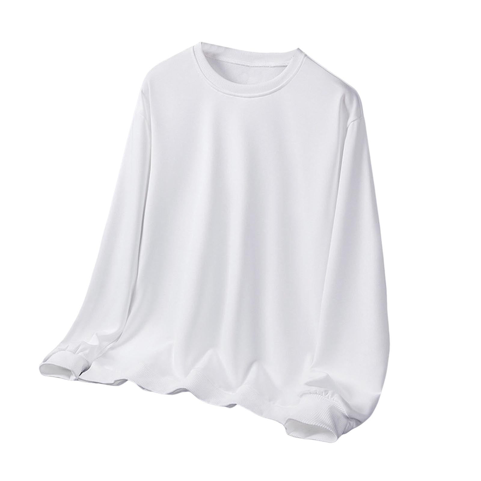 Jamicy Men's Crewneck Sweatshirts Soild Color Geometric Texture Long ...