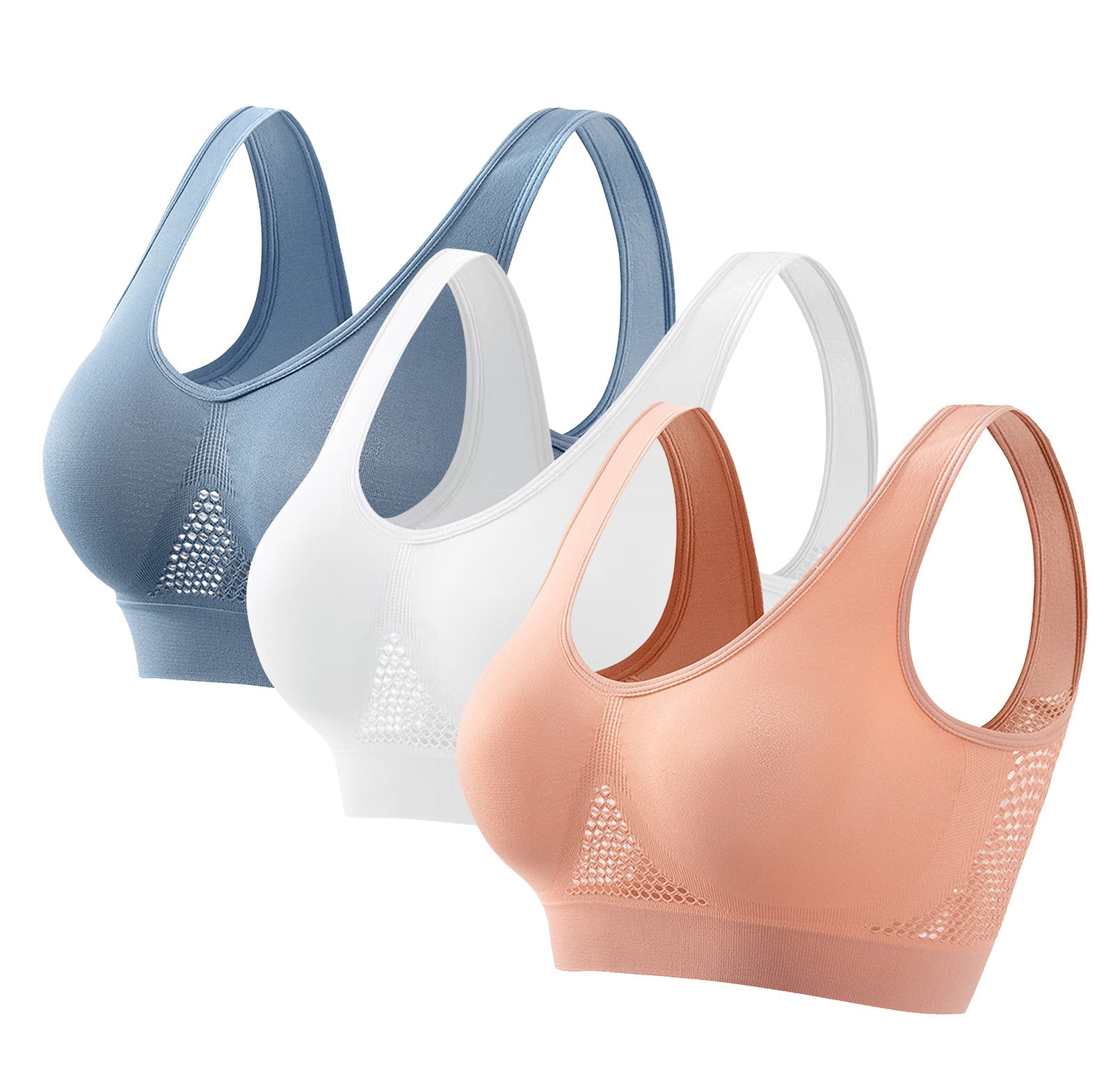 Jamicy Sports Bras for Women Pack Gift for Women Breathable Cool Bra 3 ...