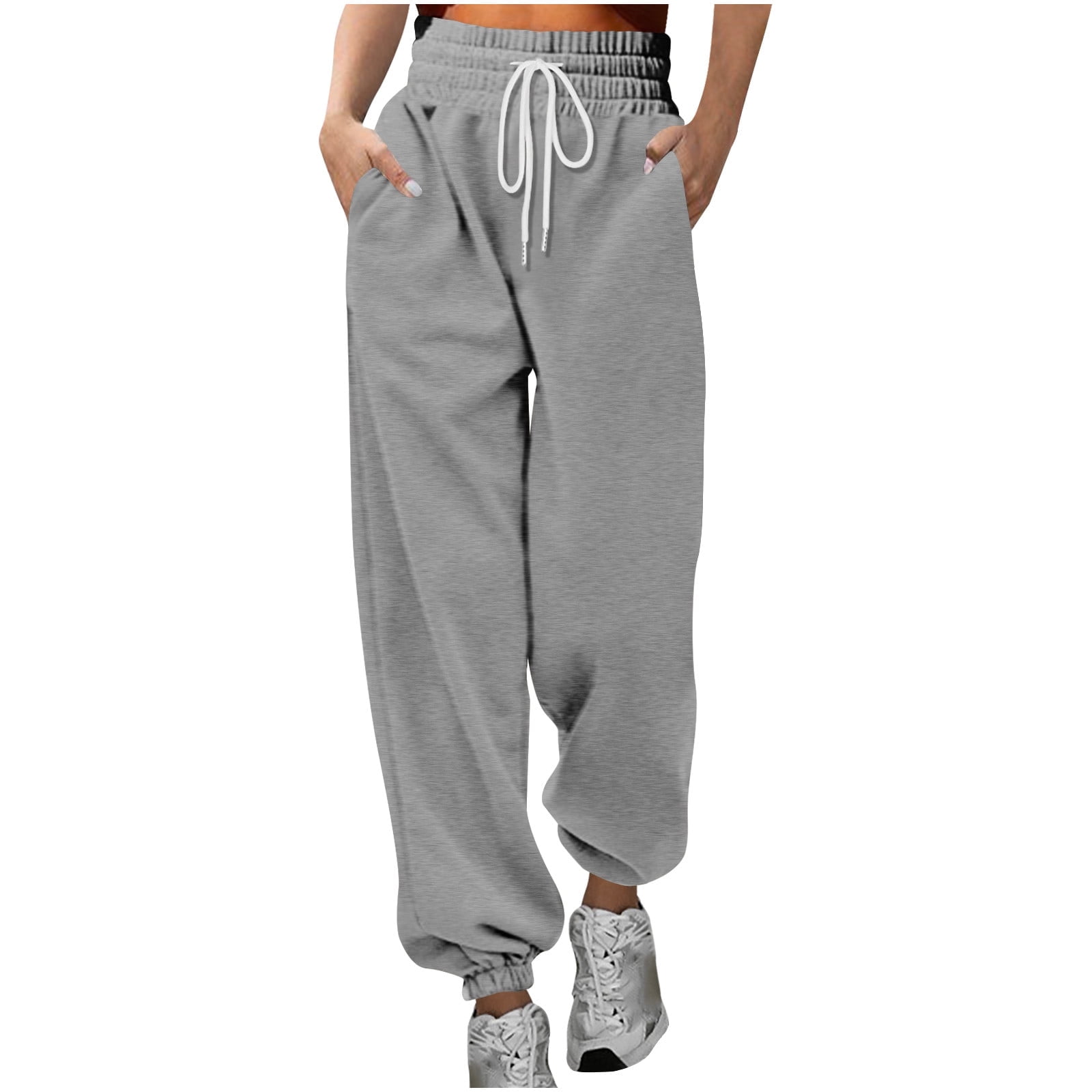 Jamicy Sweatpants for Teen Girls on Clearance Baggy High Waisted Cinch ...