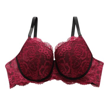 Push Up Bra for Women Demi Cup Padded Underwire Supportive Add Size ...