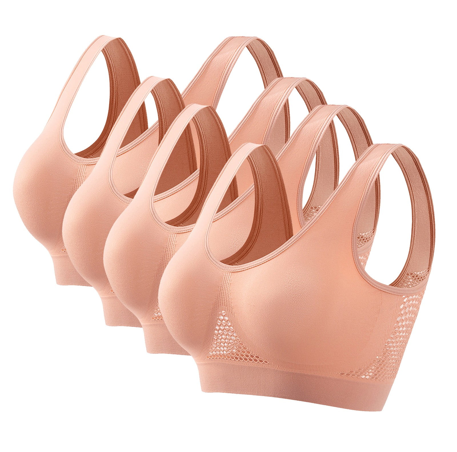 Jamicy Women Bras Valentine's Day Gift Women's 4 Pcs Wireless Sports ...