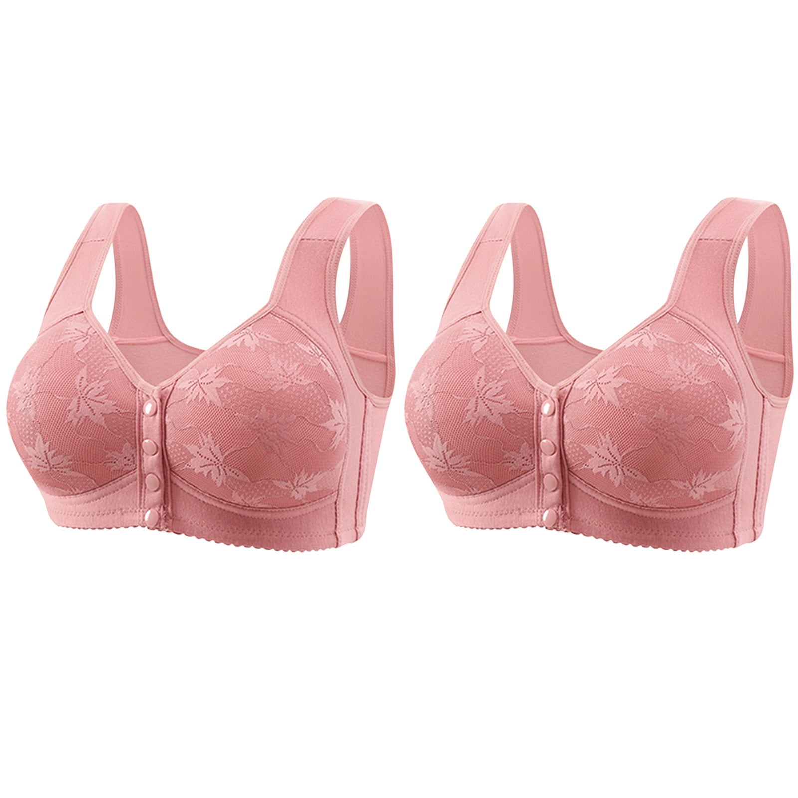 Jamicy Women Bras with Padded 2PC Non-Magnetic Wireless Push-Up Front ...