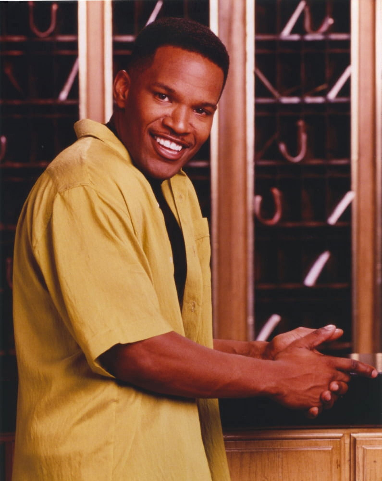 Jamie Foxx smiling wearing Yellow Polo Portrait Photo Print (8 x 10 ...