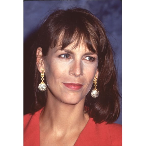 Jamie Lee Curtis Close Up In Red Suit And Gold Earrings Photo Print (16 ...