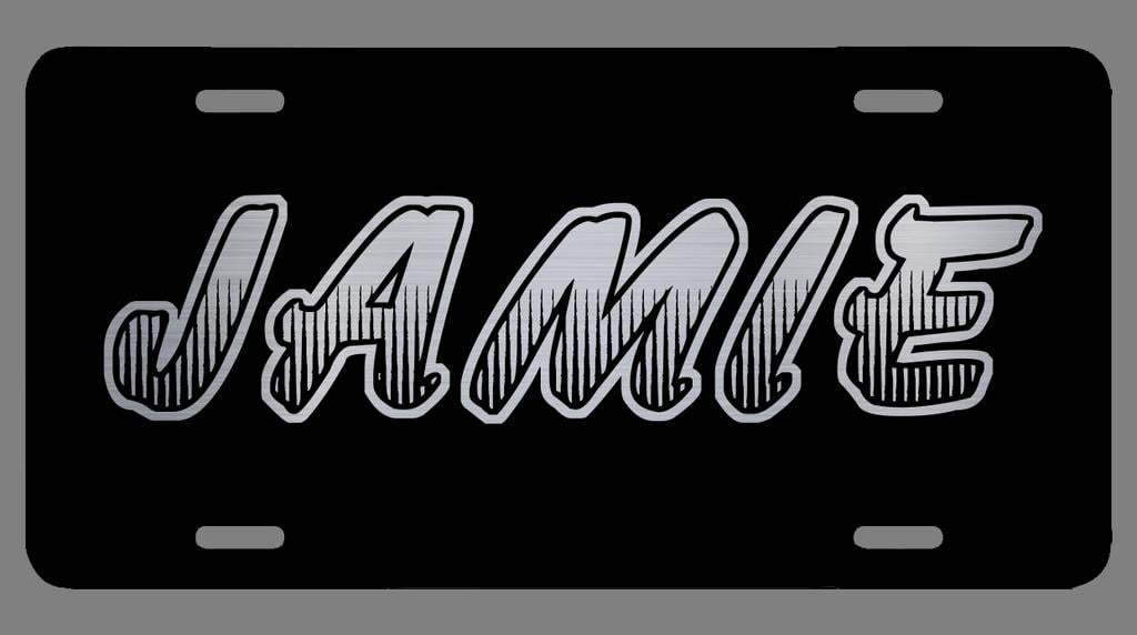 Jamie Name Etched Style License Plate Tag Vanity Novelty Metal | Etched ...