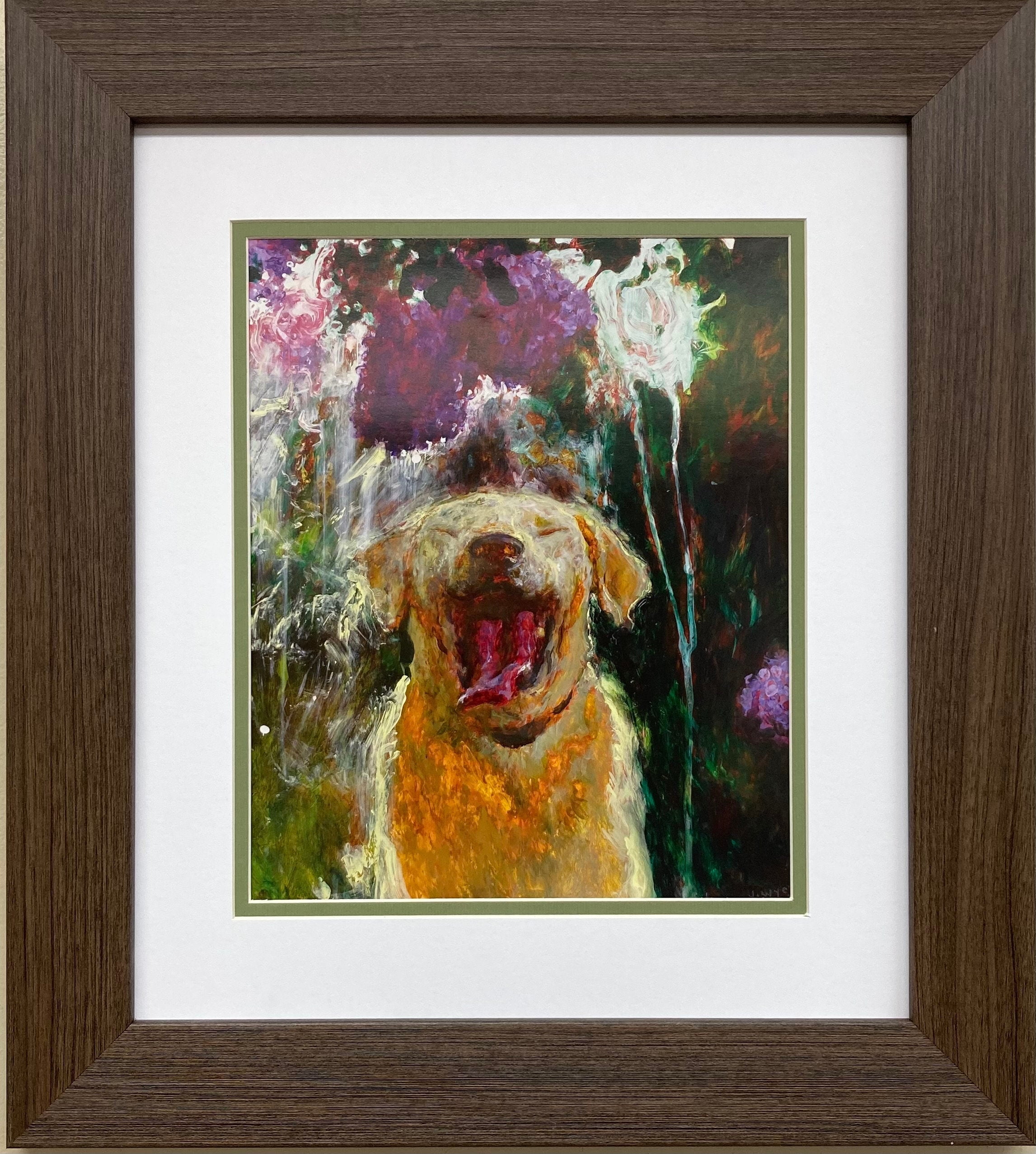 Jamie Wyeth "Dog Under Lilacs in a Downpour" CUSTOM FRAMED Art Andrew ...