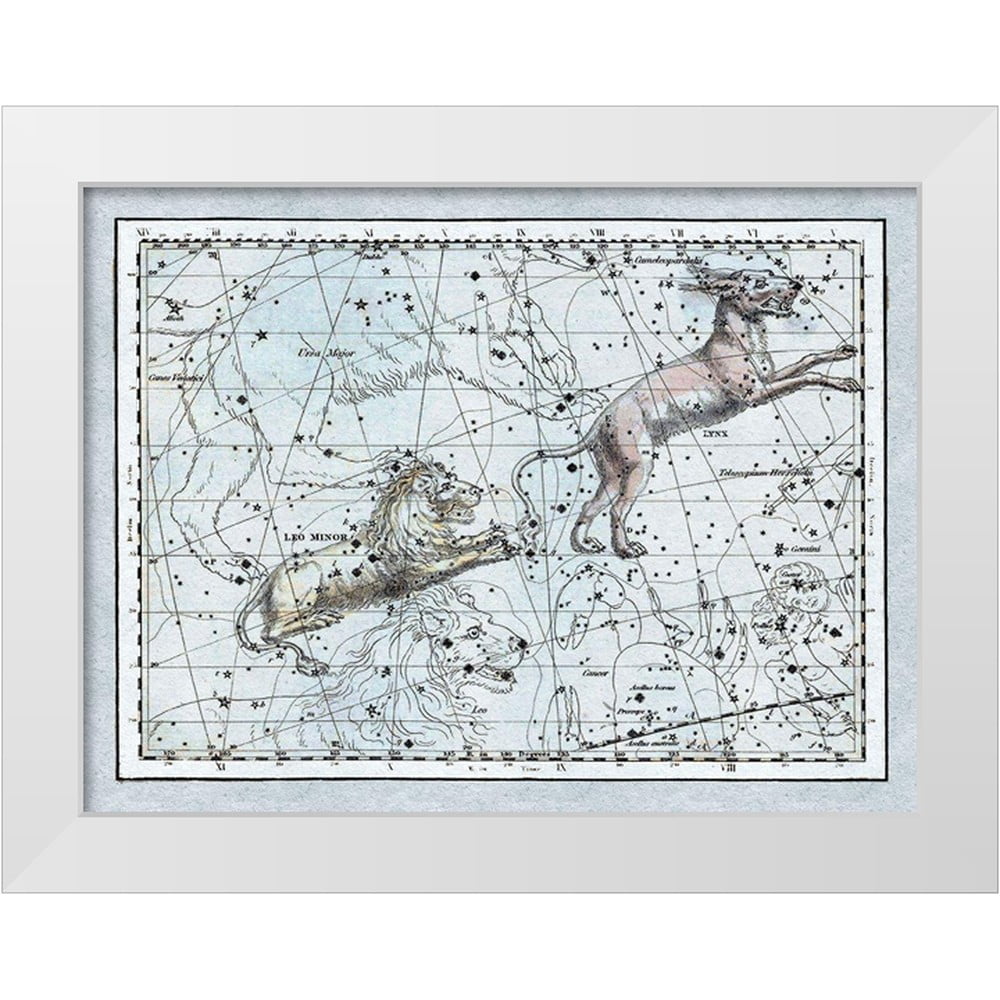 Jamieson, Alexander 18x15 White Modern Wood Framed Museum Art Print Titled - Maps of the Heavens ...