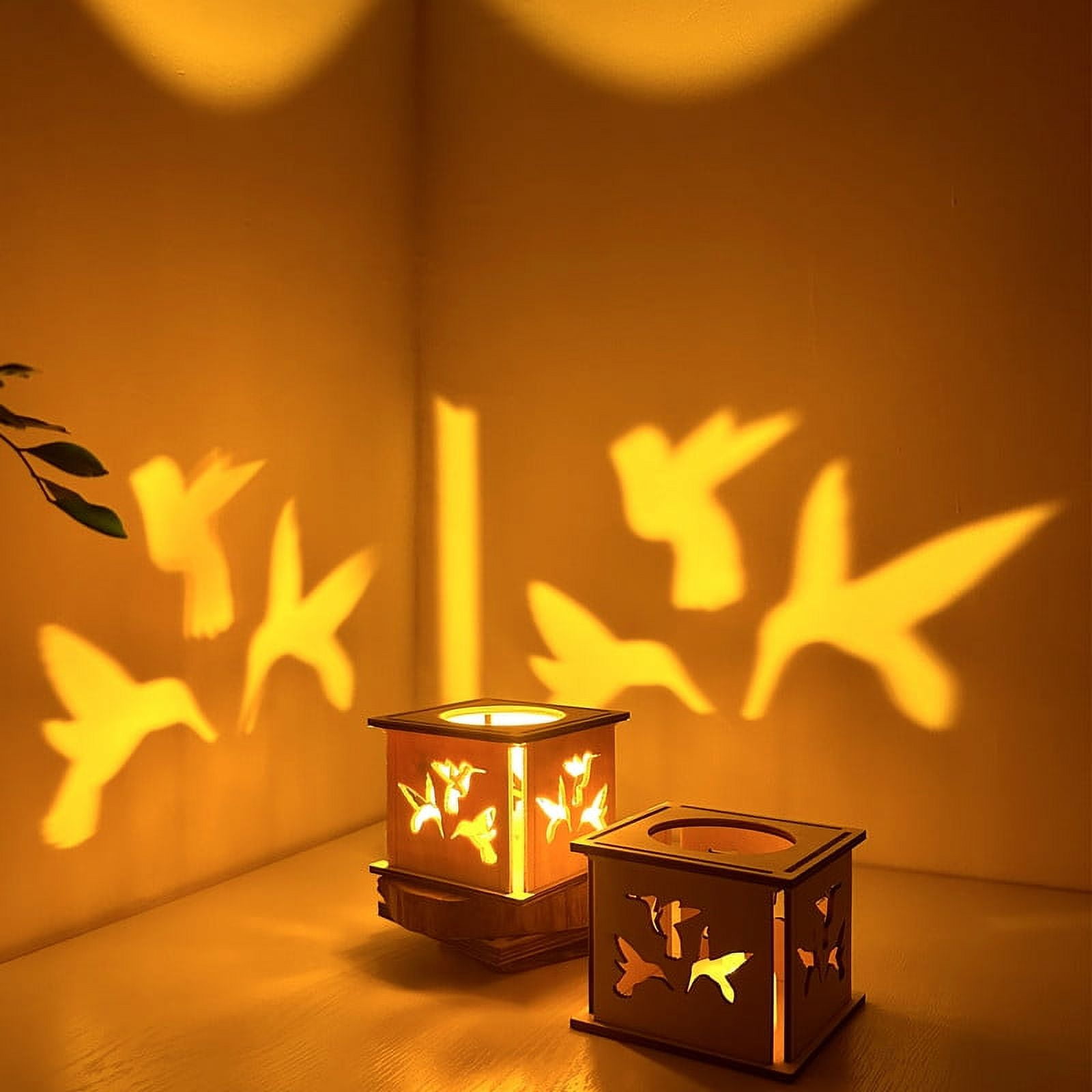 Jamjam 2PCS Wooden Small Hummingbirds Lanterns Decorative Indoor Room ...