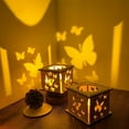 Jamjam Butterfly Projector Wood Candle Lantern Decorative-2PCS Small ...