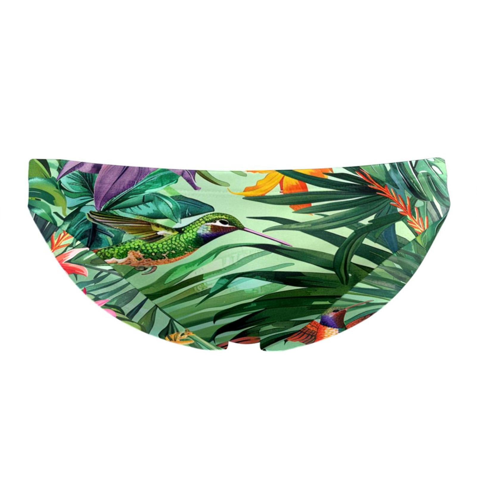 Jammers For Men Mens Swim Briefs Hawaiian Flower Palm Leaf Bird
