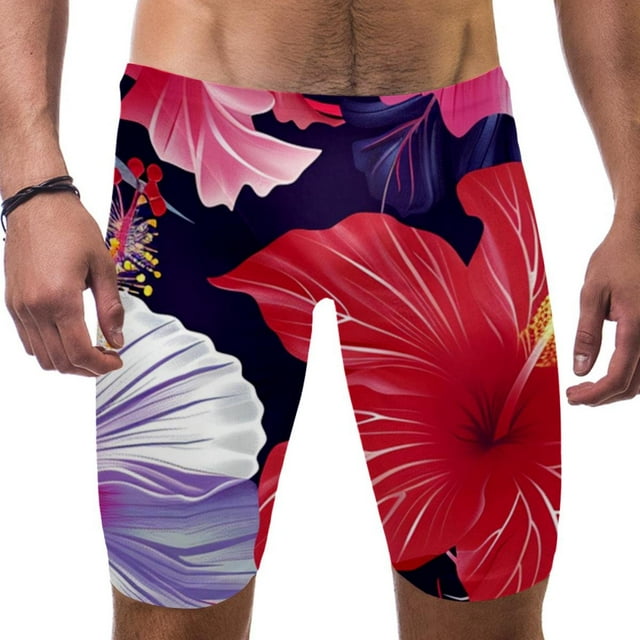 Jammers For Men Mens Bikini Swimwear Modern Tropical Plants Flowers
