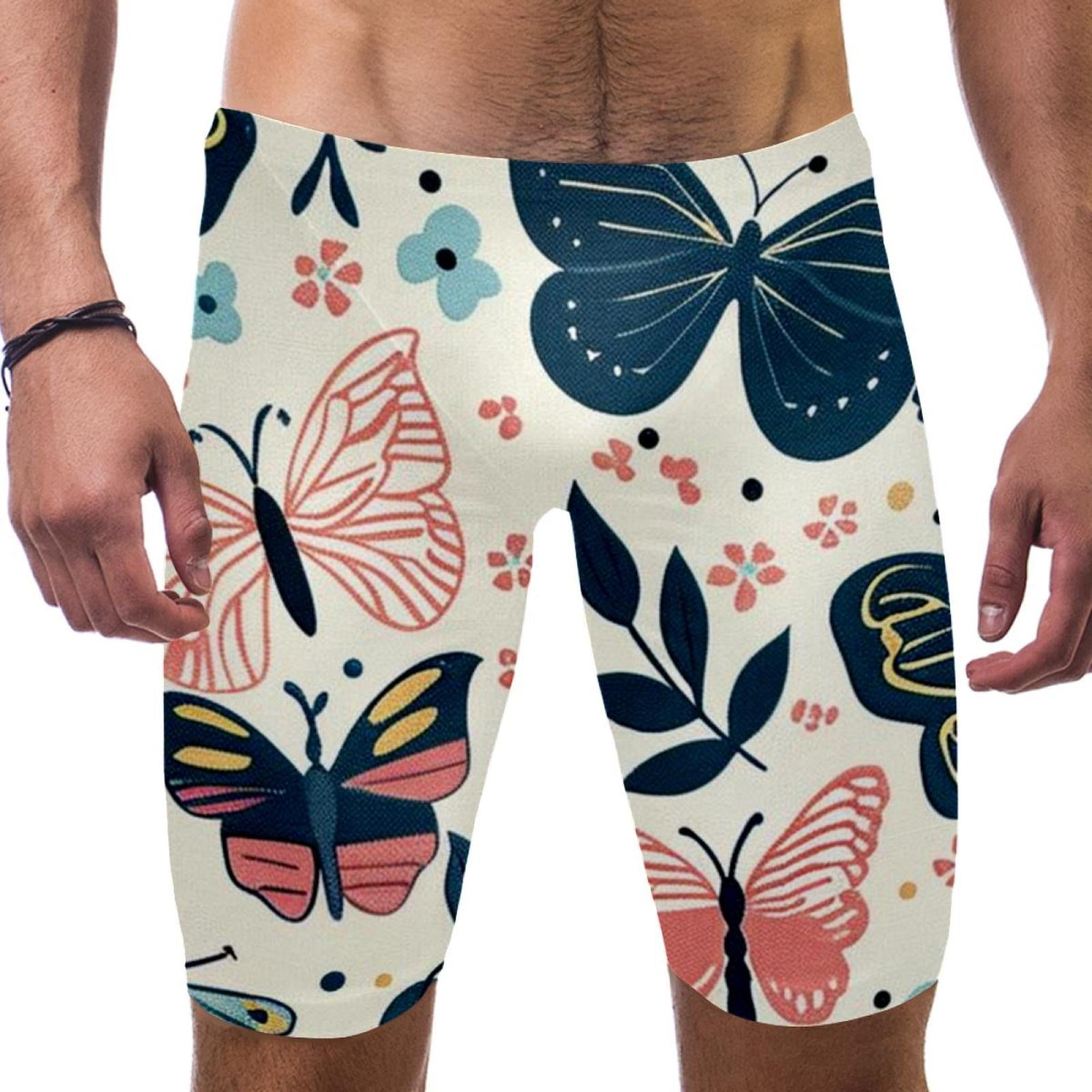 Jammers for Men, Mens Swim Jammers, Cartoon Butterfly - Walmart.com