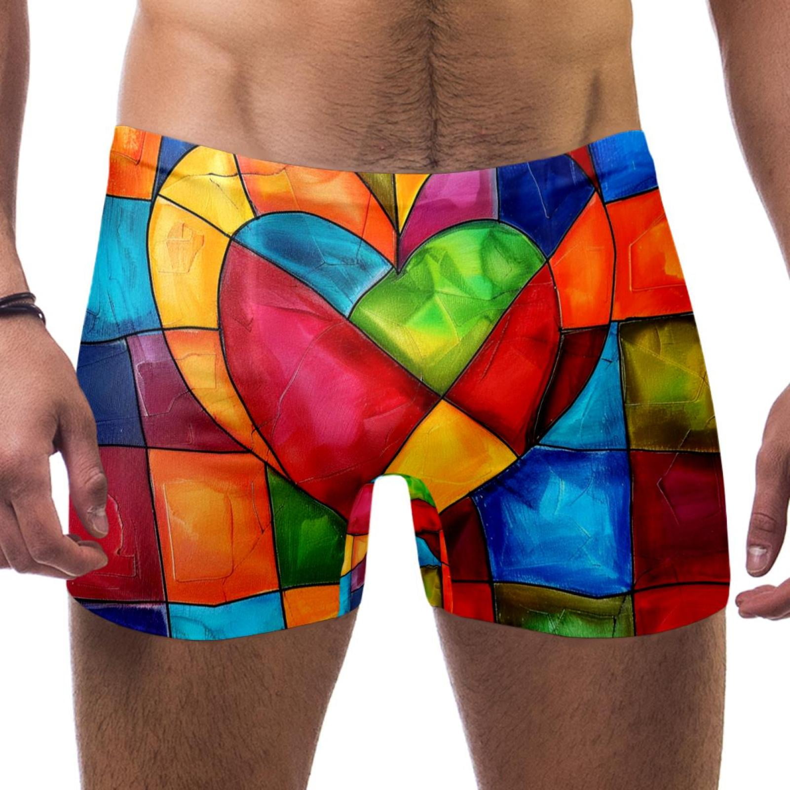Jammers For Men Mens Swim Jammers Modern Cartoon Abstract Geometric