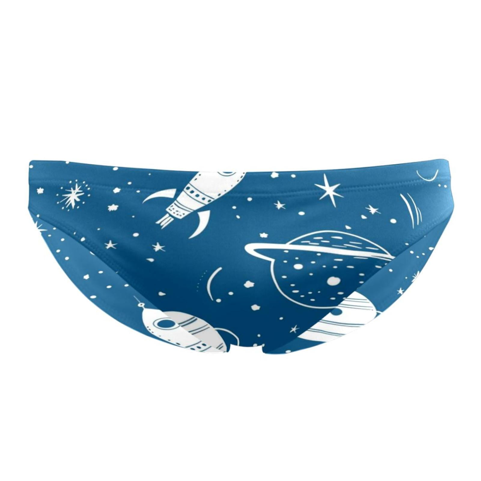 Jammers for Men, Swim Briefs for Men, Blue Cartoon Universe Space ...