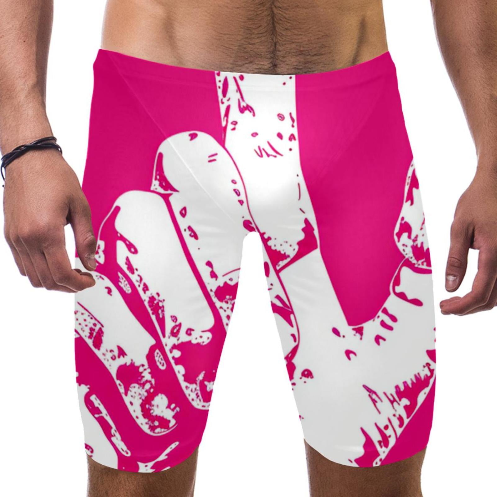 Jammers for Men, Swim Briefs for Men, Finger Heart Pink - Walmart.com