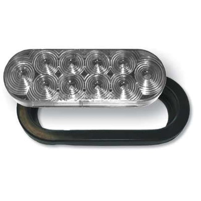 Jammy J-66-RCK 6 in. Oval J-66-Rack LED 10 Diode Kit - Red with Clear ...