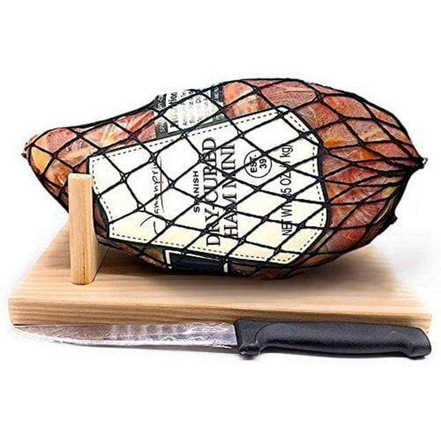Jamonprive Spanish Serrano Ham Boneless+Ham Stand & Knife Serving Size ...