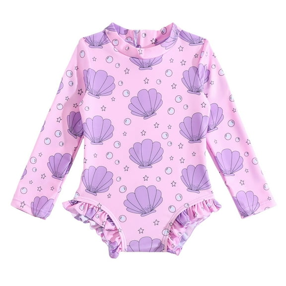 Girls Swimsuits Size 10-12 One Piece Baby Girl Swimsuit Long Sleeve One ...