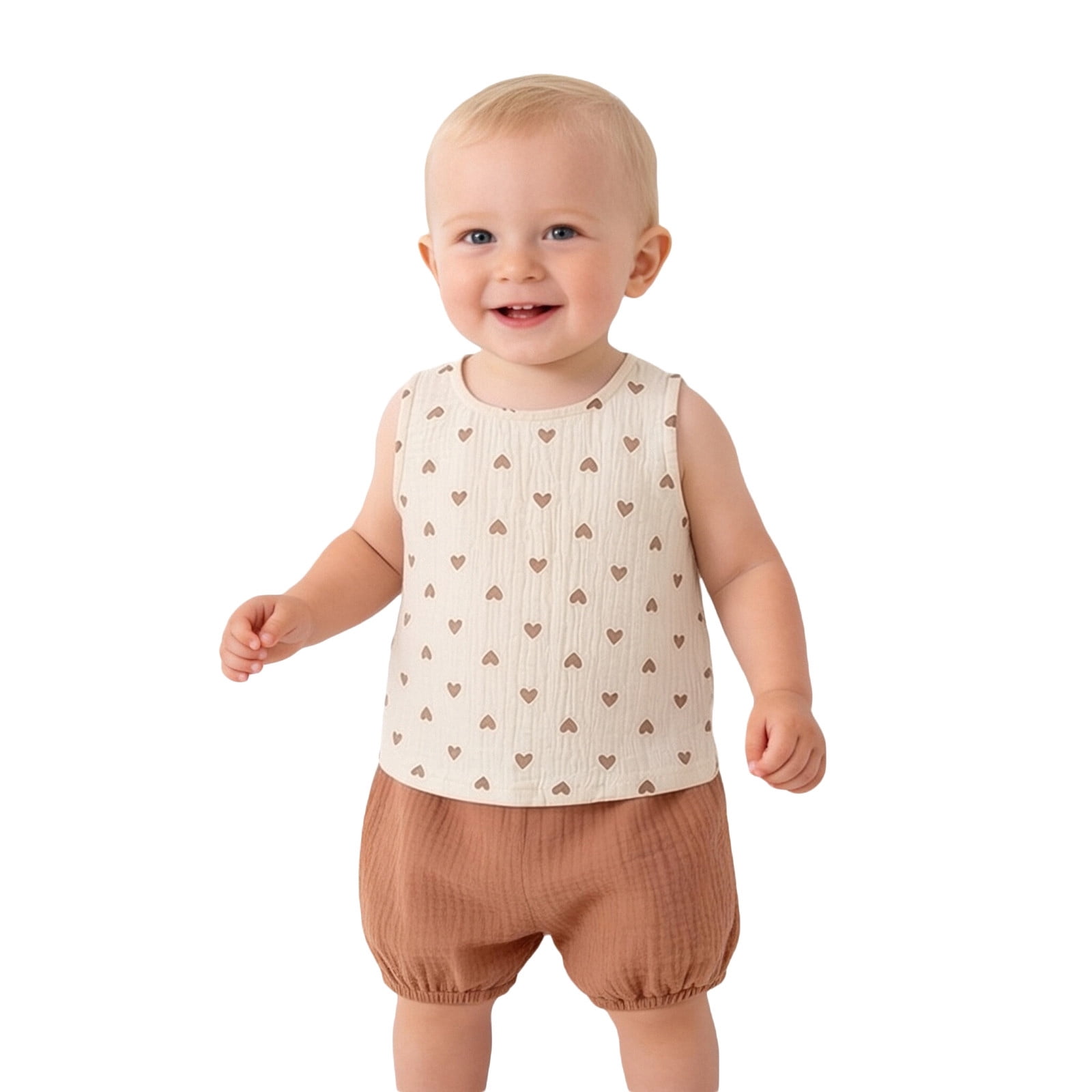 Jamsmile Newborn Girls Sets Soft Two Piece Short Sleeve Love Heart ...