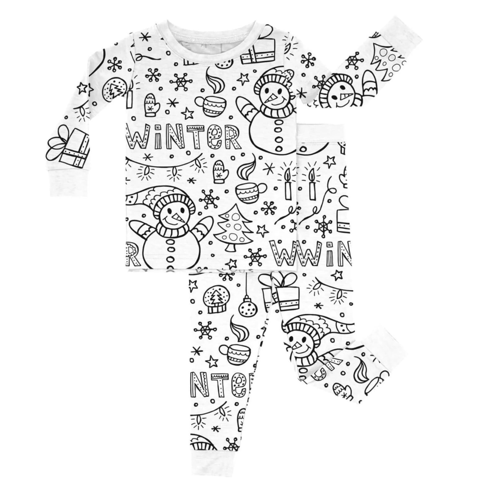 Jamsmile Toddler Boys Pajamas Sets Homewear Colouring Pajama Sets Top ...