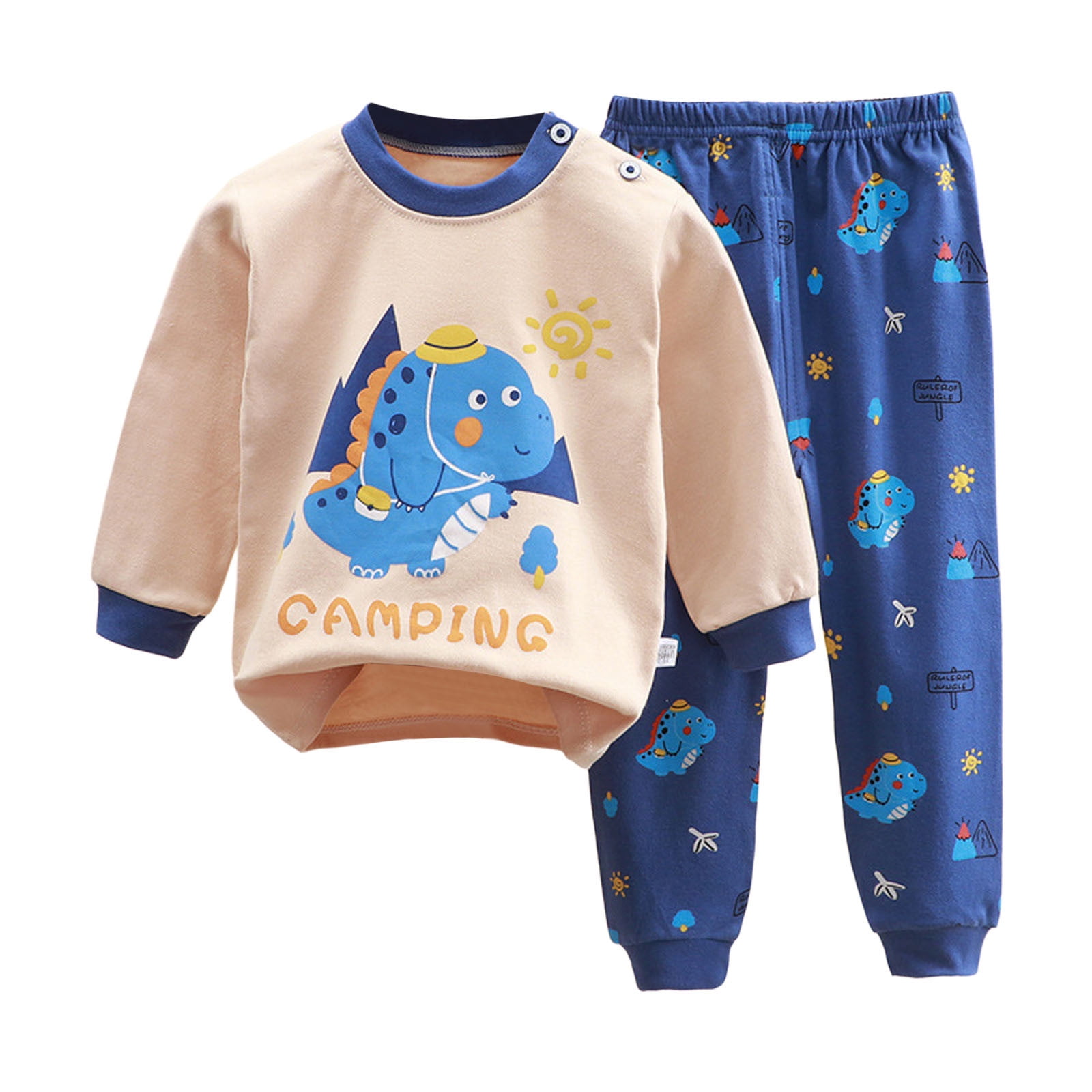 Jamsmile Toddler Boys Sets Sleepwear Spring Autumn Pullovers Tops With ...